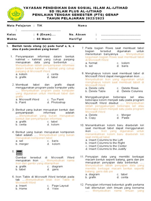 140 Soal Koding dan AI Kelas 6 Lengkap Bab 1-12 dengan Jawaban - News